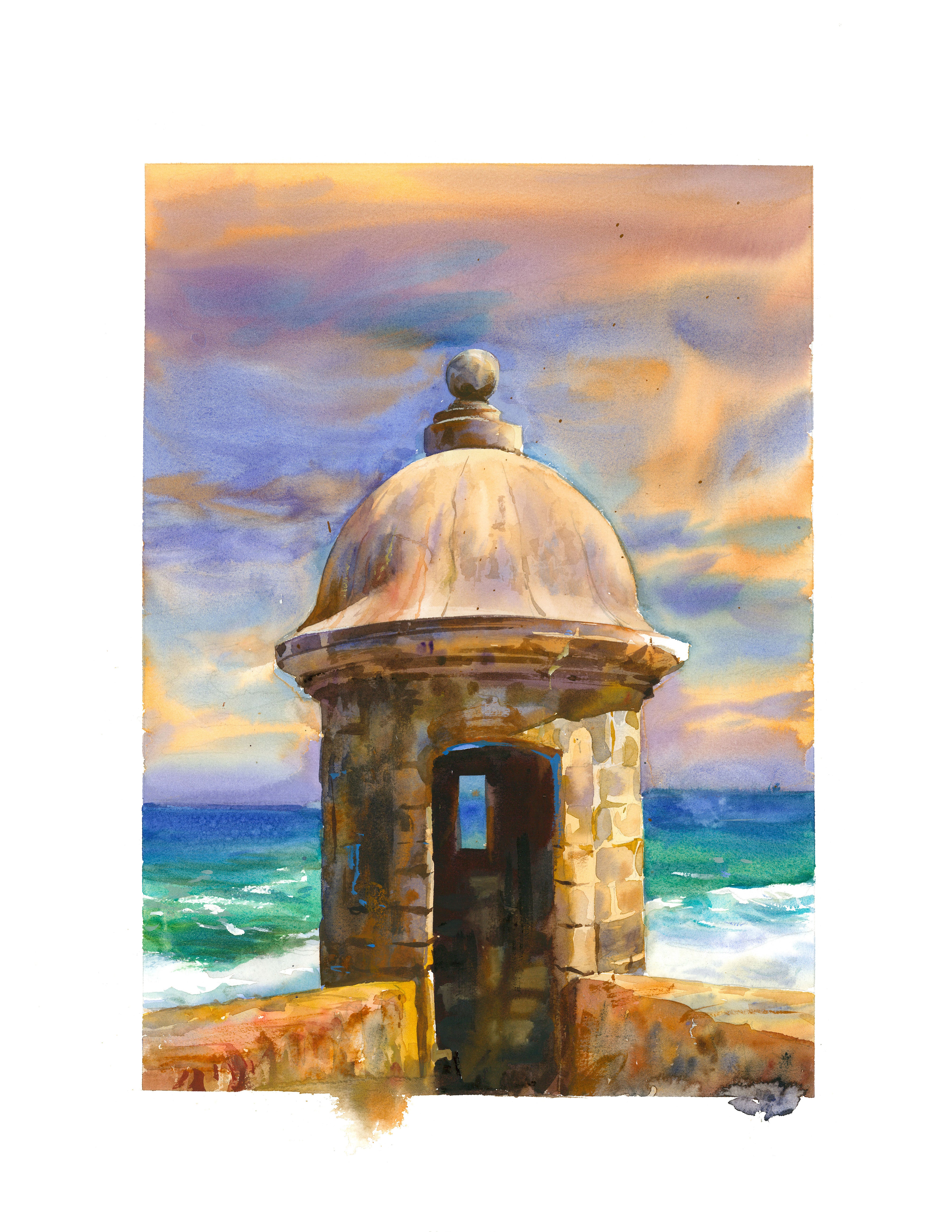 PUERTO RICO - EL MORRO - WATERCOLOR PRINT (LIMITED EDITION) – Keep Smiling™